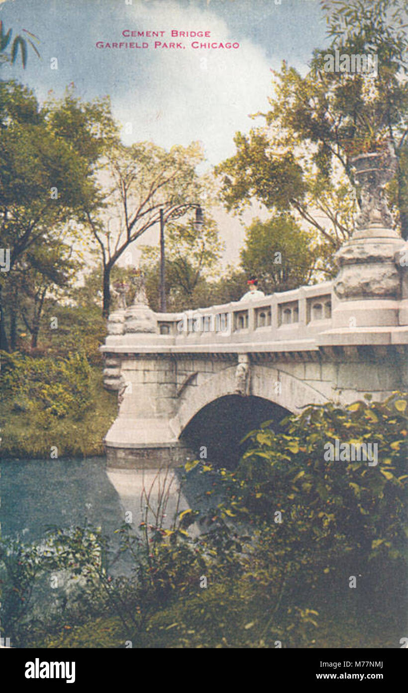 A photograph of the cement bridge located in Garfield Park, Chicago ...