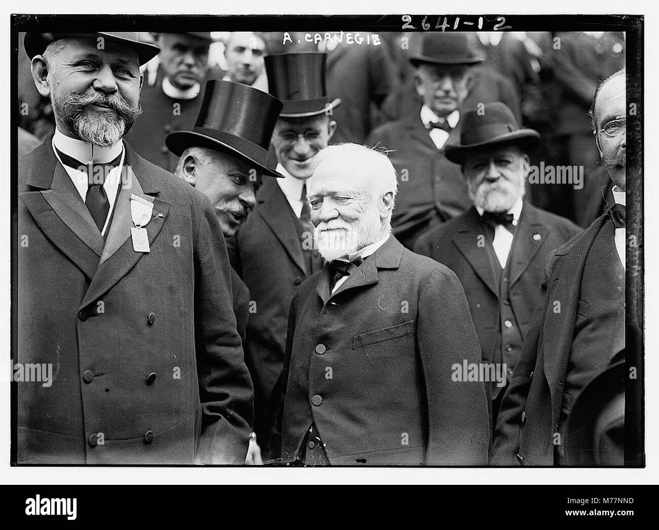 A portrait of Andrew Carnegie, a Scottish-American industrialist ...