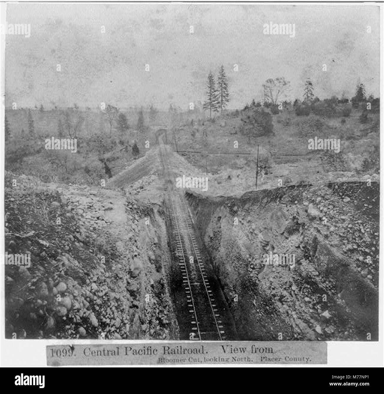 Central Pacific Railroad - View from Bloomer Cut, looking North ...