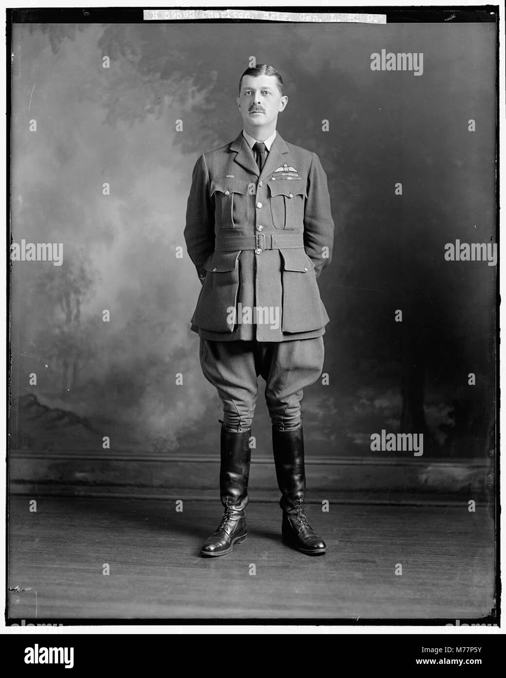 General L.E.O. Charlton, British military officer, portrayed in uniform ...