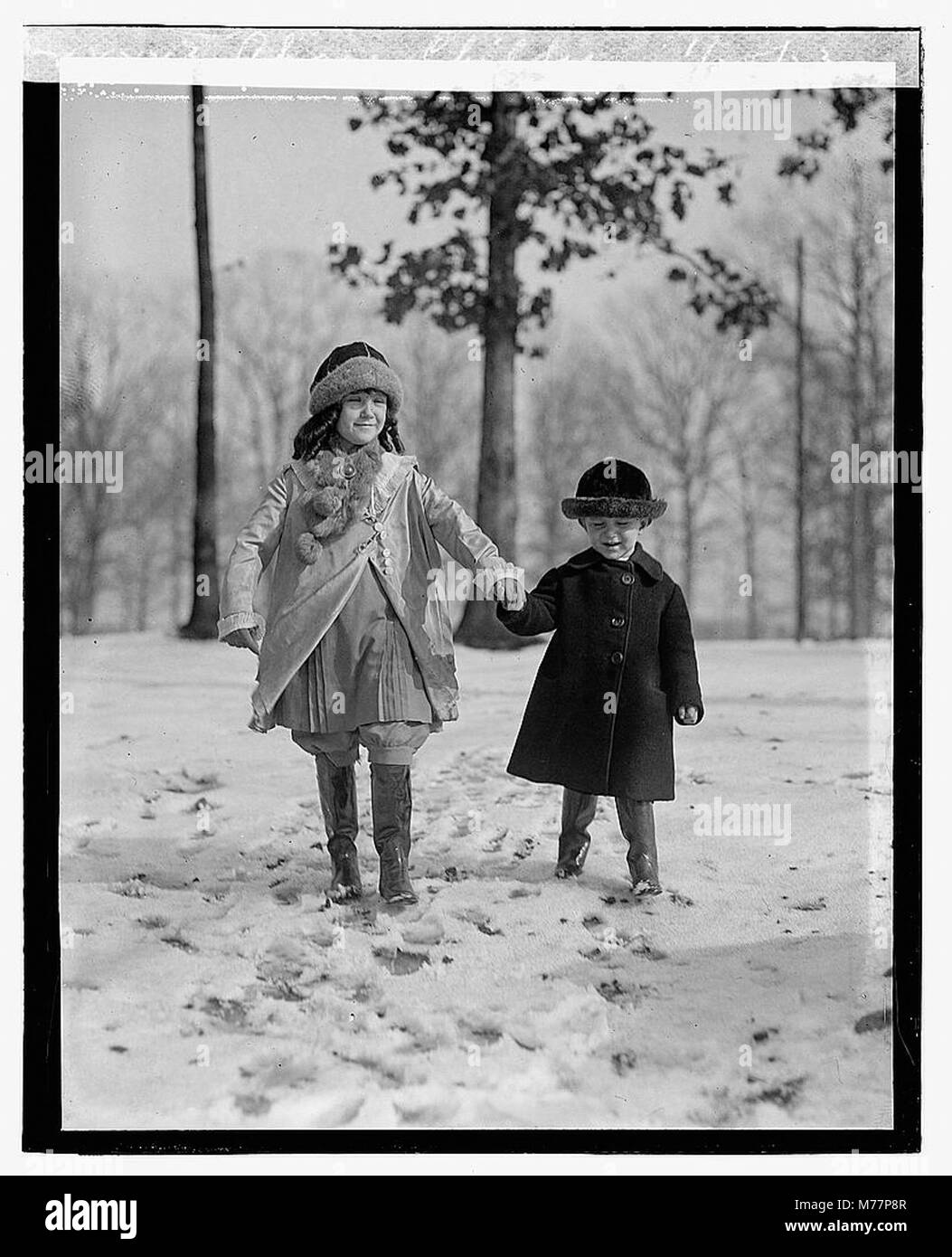 Photograph of the Chase children taken on January 25, 1923, showing a ...