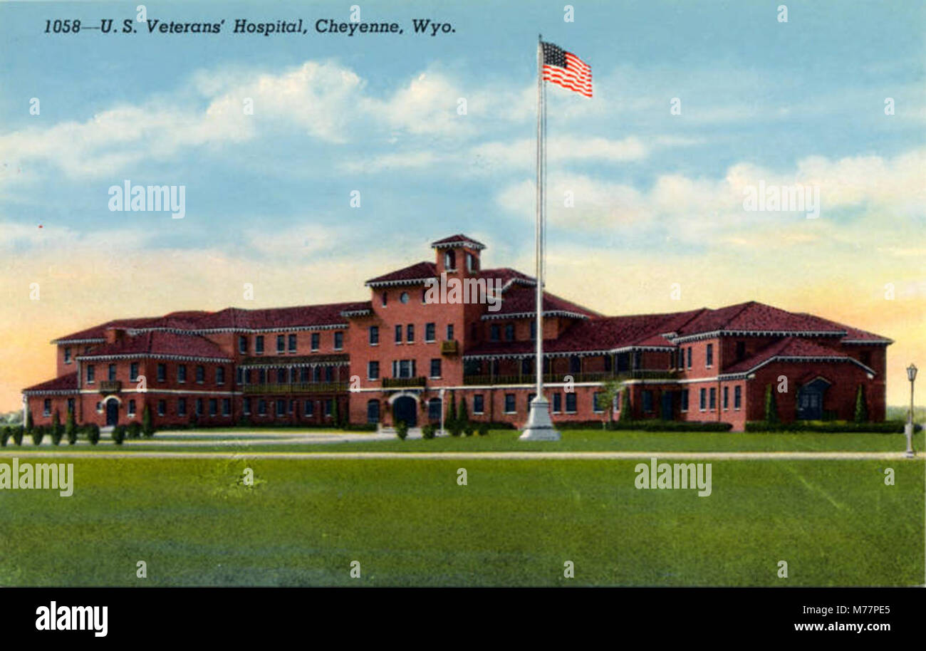Historic photograph of the U.S. Veterans' Hospital in Cheyenne, Wyoming ...