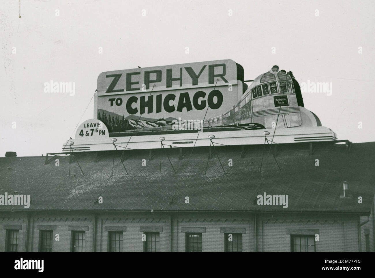 Chicago, Burlington & Quincy Railroad outdoor billboard, 1953 (NBY 2999 ...