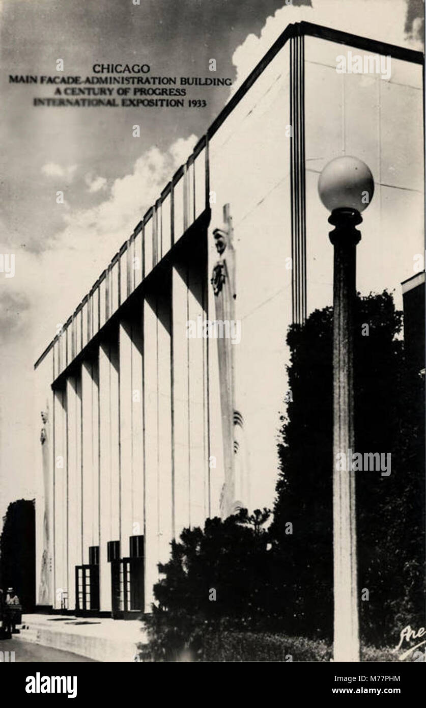 The main facade of the Administration Building at the 1933 Century of ...