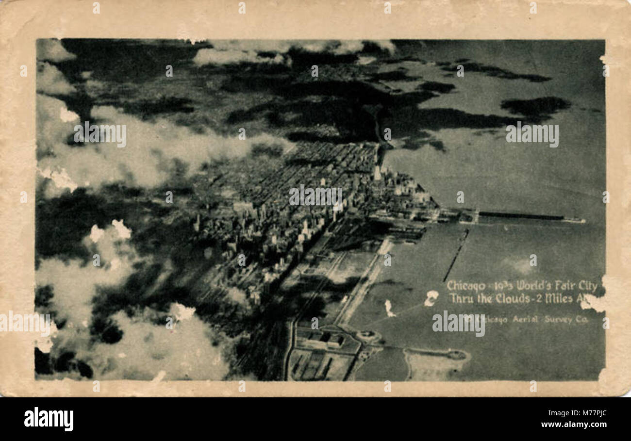 A photograph taken during the 1933 World's Fair in Chicago, capturing a ...