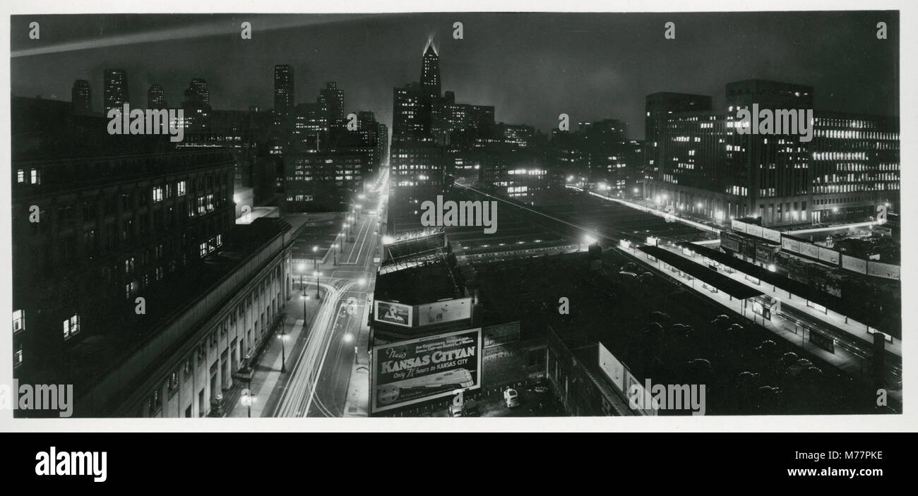 This photograph captures Chicago at night during the 1930s. The city’s ...