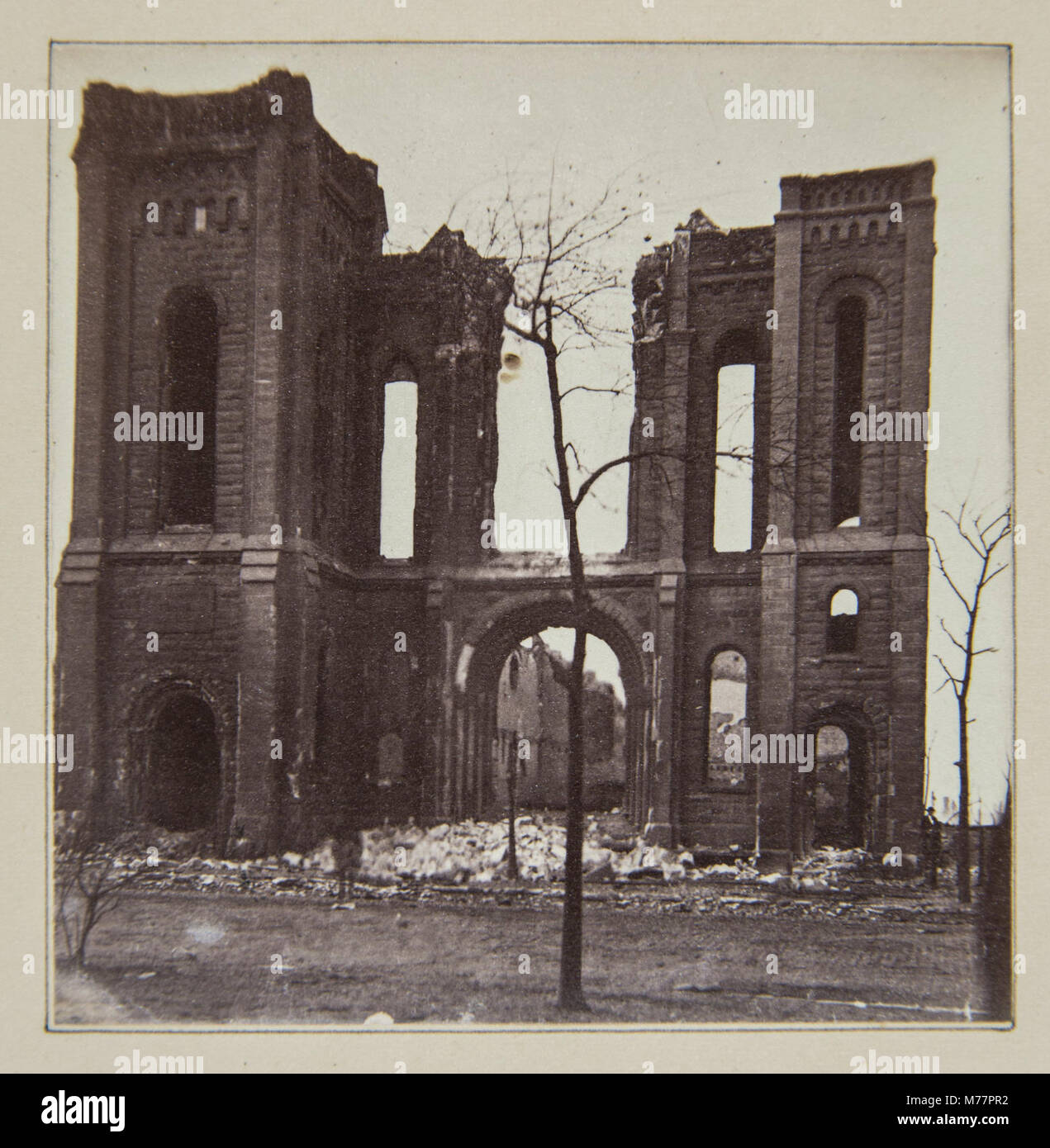Image depicting the aftermath of the Chicago Fire of 1871, with the ...
