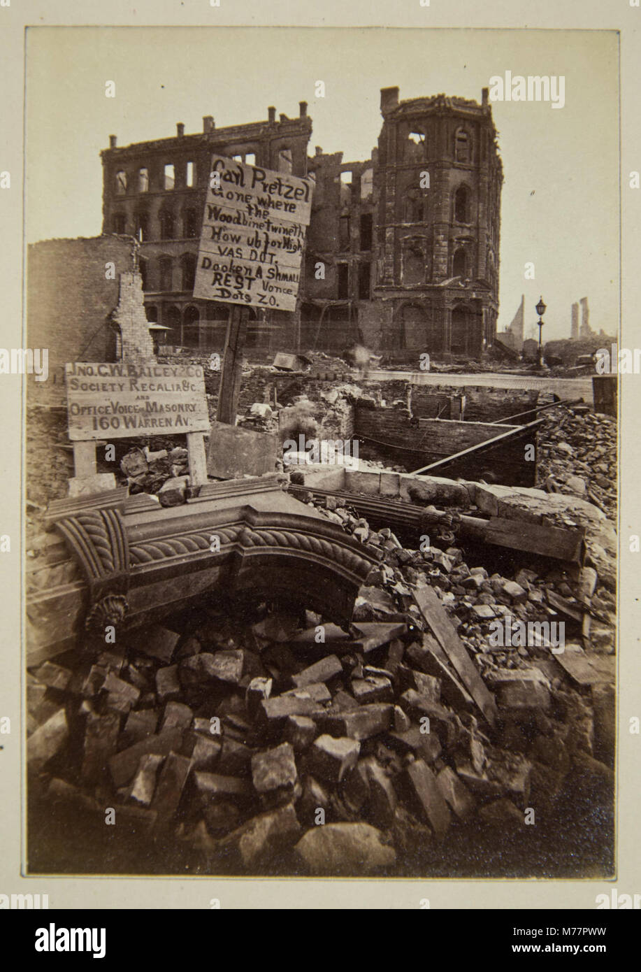 An iconic image of the Tribune Building in Chicago, captured during or ...