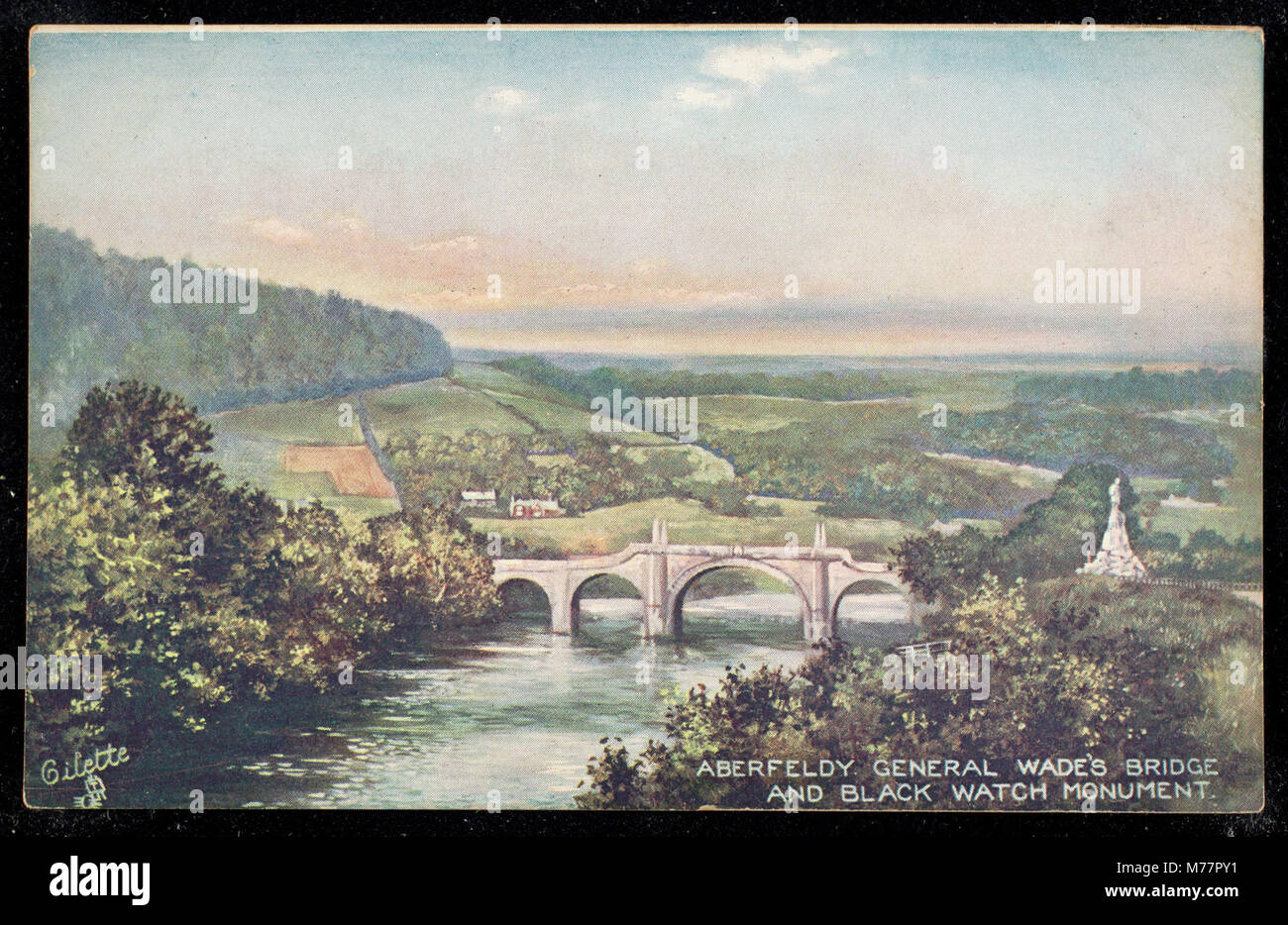 The General Wade's Bridge and Black Watch Monument in Aberfeldy ...