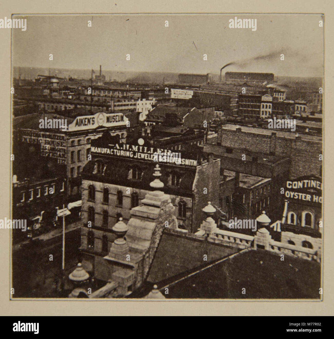 Chicago pre-fire, From Dome of Court House East (NBY 1554 Stock Photo ...