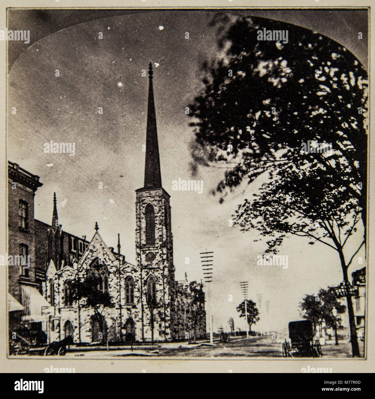 A historical photograph of the Second Presbyterian Church in Chicago ...