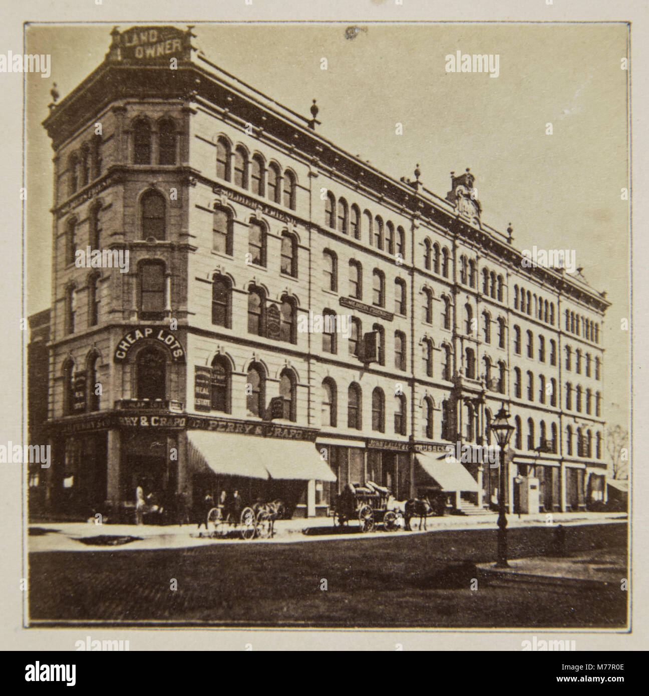 This image depicts the Shepard Block on Dearborn Street in Chicago ...