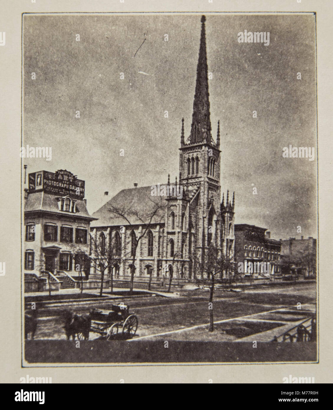 The image shows St. Paul's Church in Chicago before the Great Chicago ...