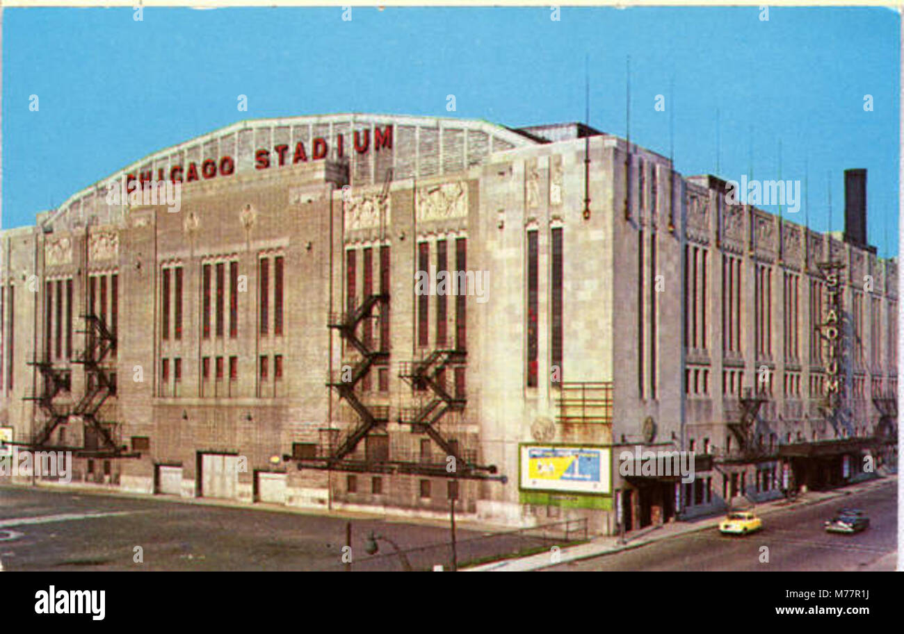 A view of Chicago Stadium, a historic sports venue known for hosting ...