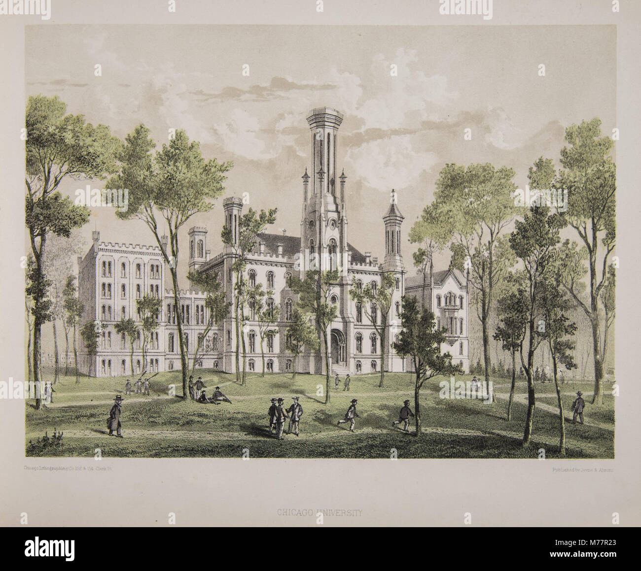 A vintage photograph of Chicago University, capturing the grand ...