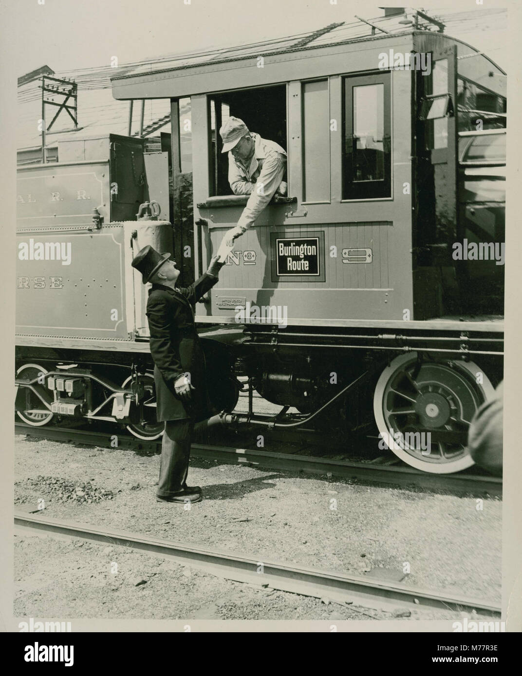 A photograph of the Chief Crazy Horse locomotive, displayed at the ...