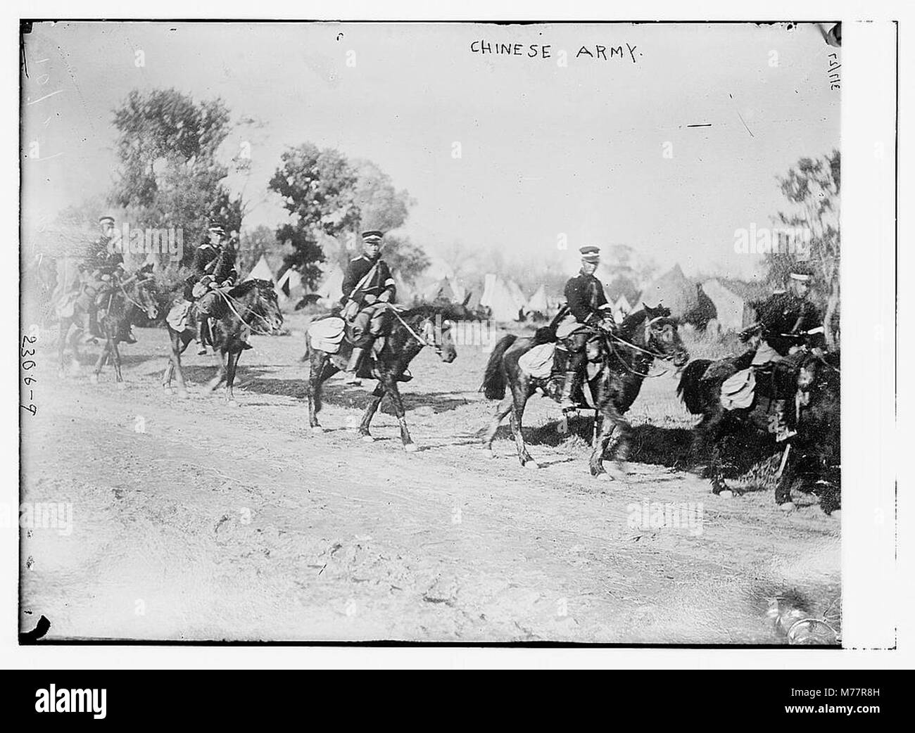 This photograph shows members of the Chinese Army, possibly depicting a ...