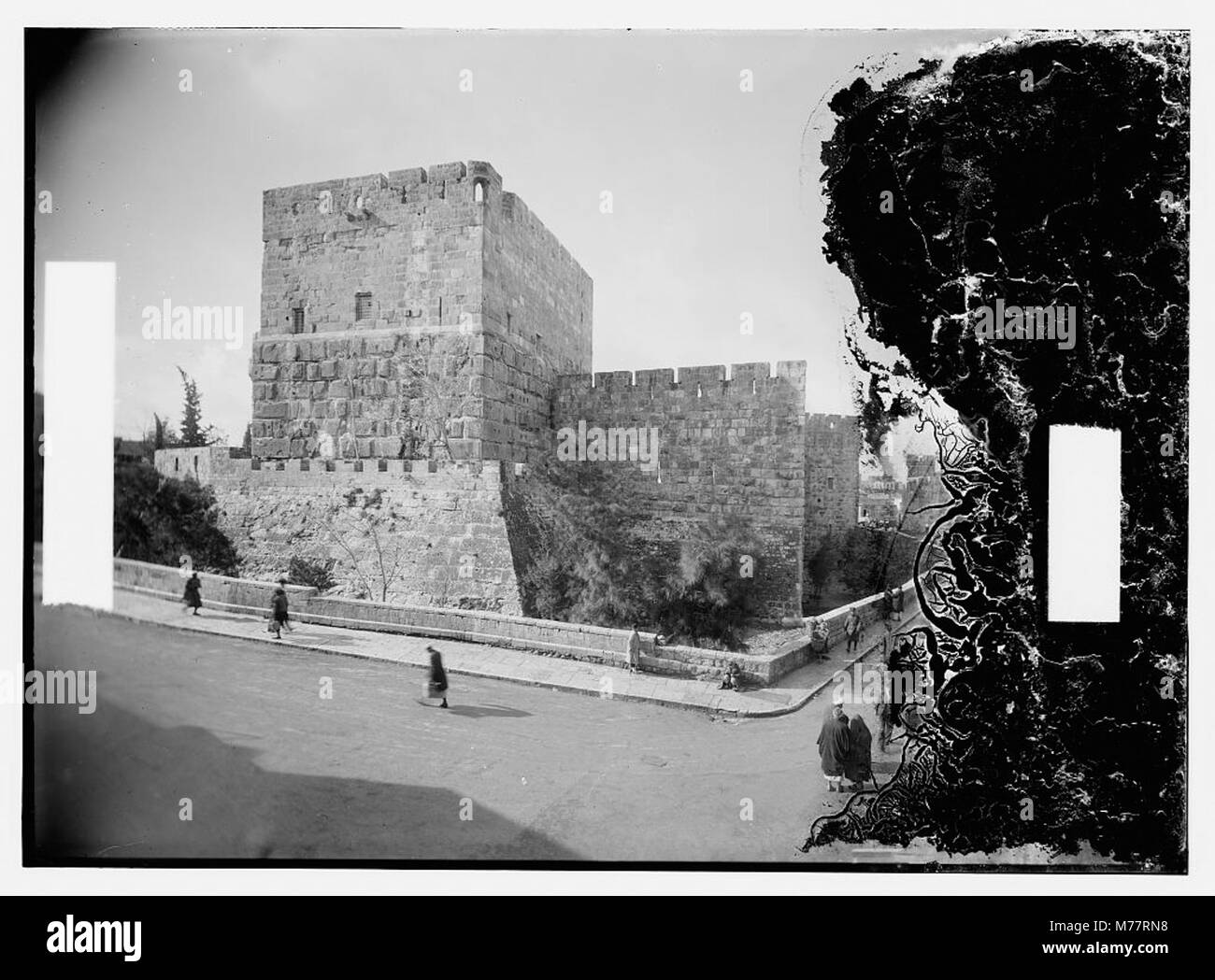 A photograph of the Citadel and Tower of David, an ancient fortress in ...