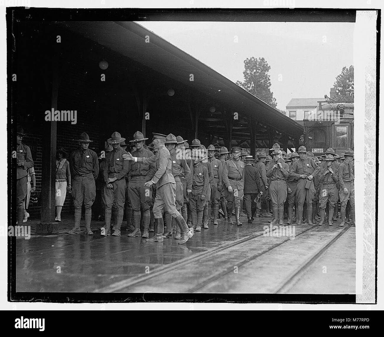 A photograph of the Citizen's Military Training Camp review, capturing ...