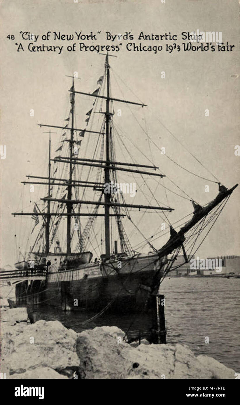 This image depicts the Byrd's Antarctic Ship at the 1933 World’s Fair ...