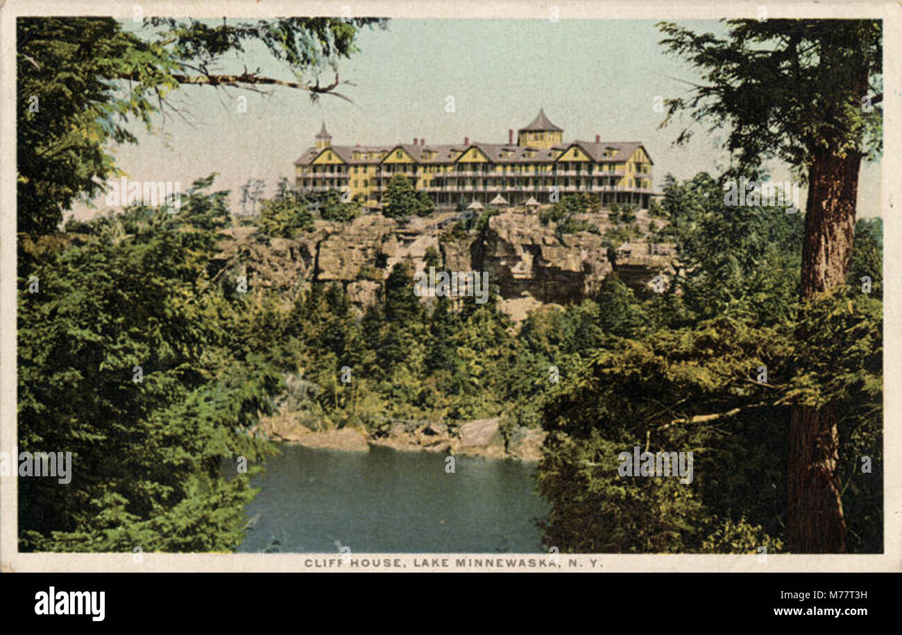 An image of Cliff House overlooking Lake Minnewaska, capturing the ...