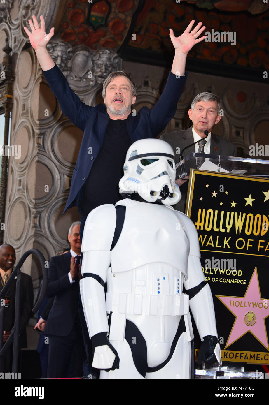 Hollywood, California, USA. 8th March, 2018. Mark Hamill is honored ...