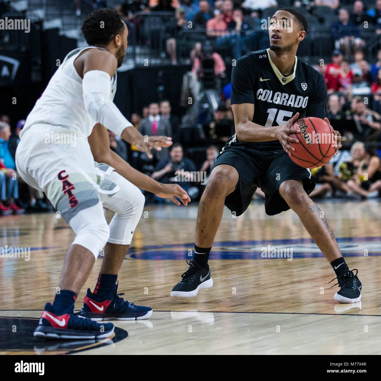 Mar 08 2018 Las Vegas, NV, U.S.A. Colorado guard Dominique Collier (15 ...