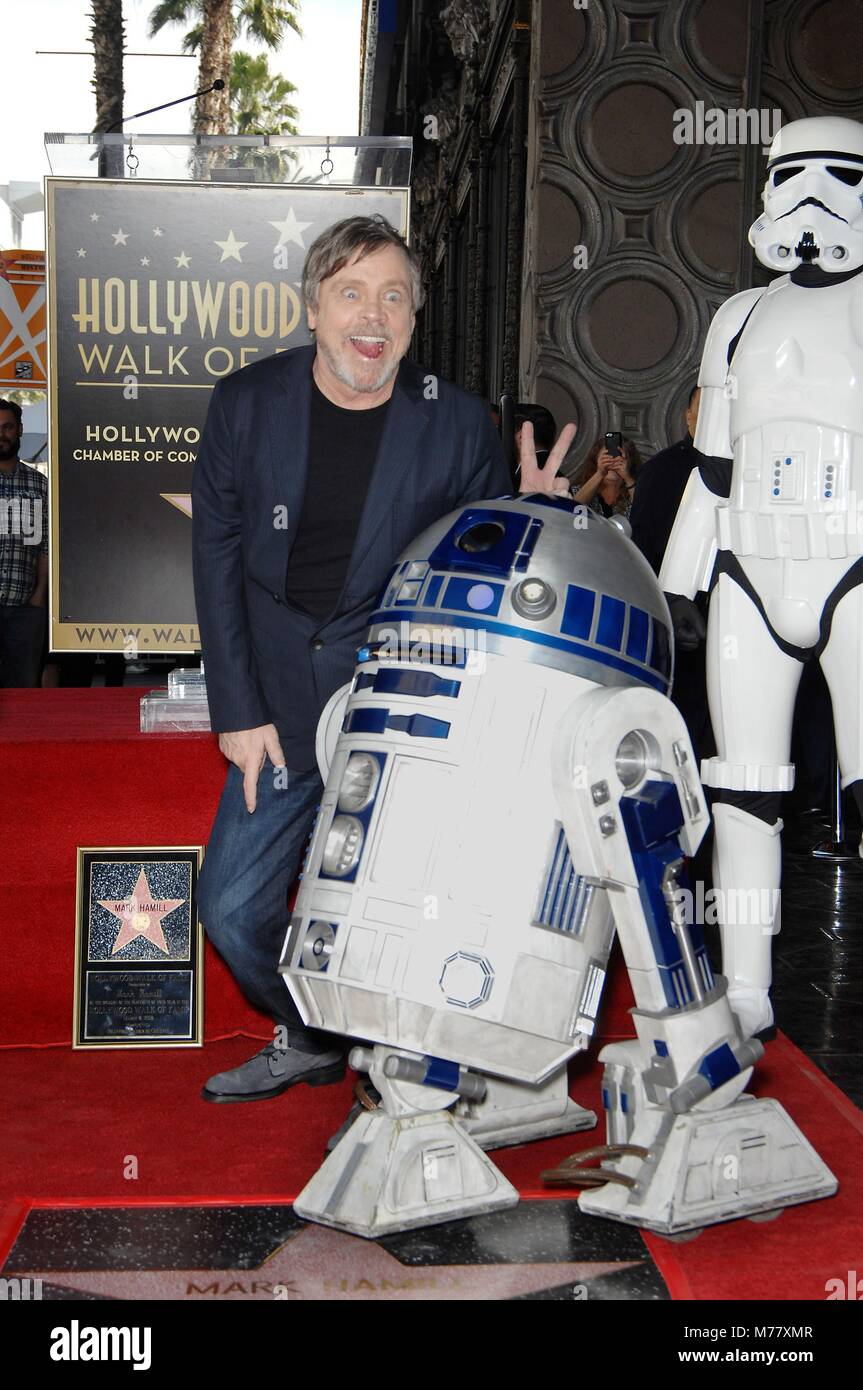 Los Angeles, CA, USA. 8th Mar, 2018. Mark Hamill at the induction ...