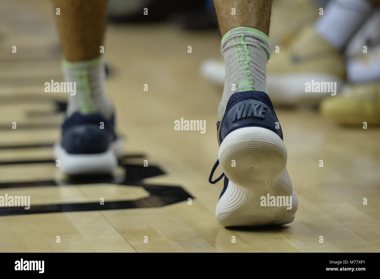 Washington, DC, USA. 8th Mar, 2018. JUSTIN MAZZULLA (0) wears his socks ...