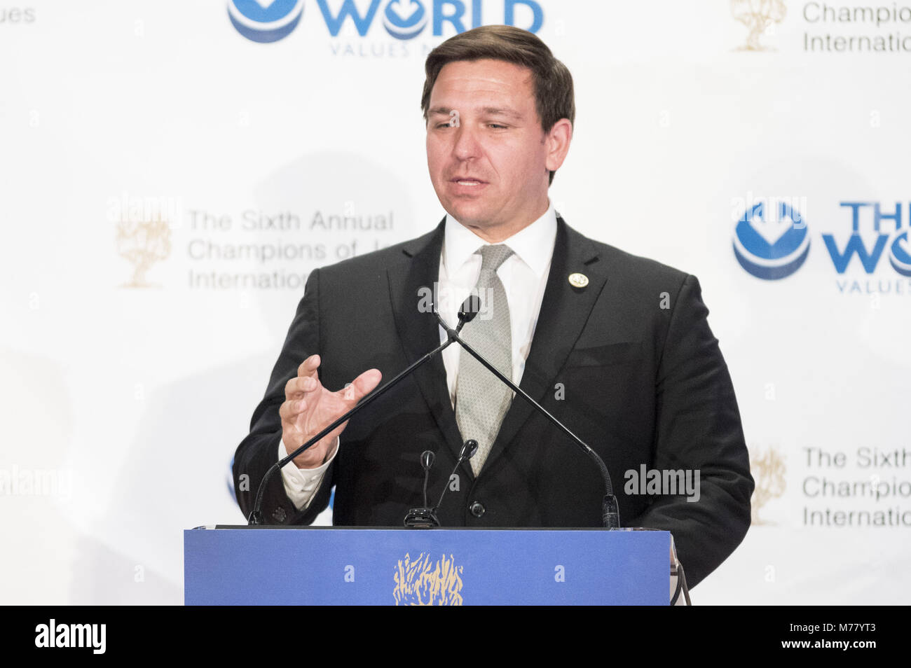 New York, NY, USA. 8th Mar, 2018. RON DESANTIS, US Congressman (R) for ...