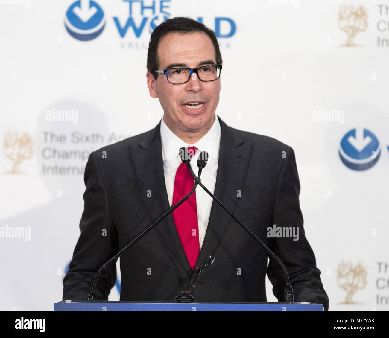 New York, NY, USA. 8th Mar, 2018. STEVEN MNUCHIN, U.S. Secretary of the ...
