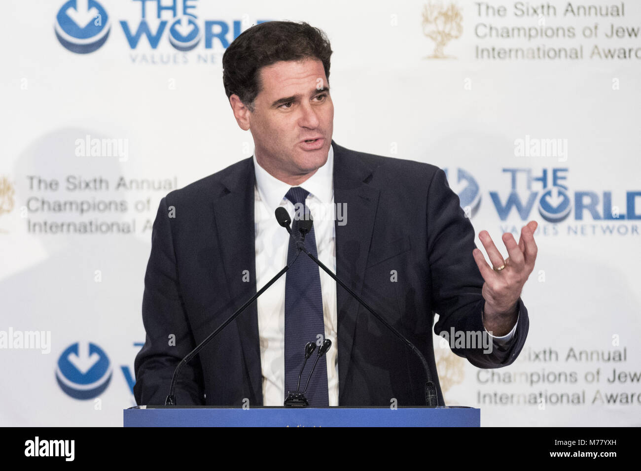 New York, NY, USA. 8th Mar, 2018. RON DERMER, Israeli Ambassador to the ...