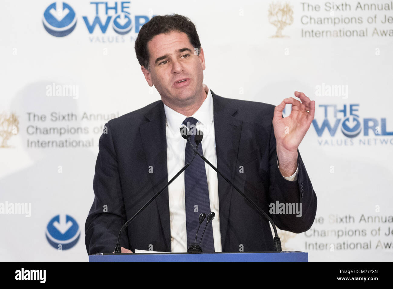 New York, NY, USA. 8th Mar, 2018. RON DERMER, Israeli Ambassador to the ...
