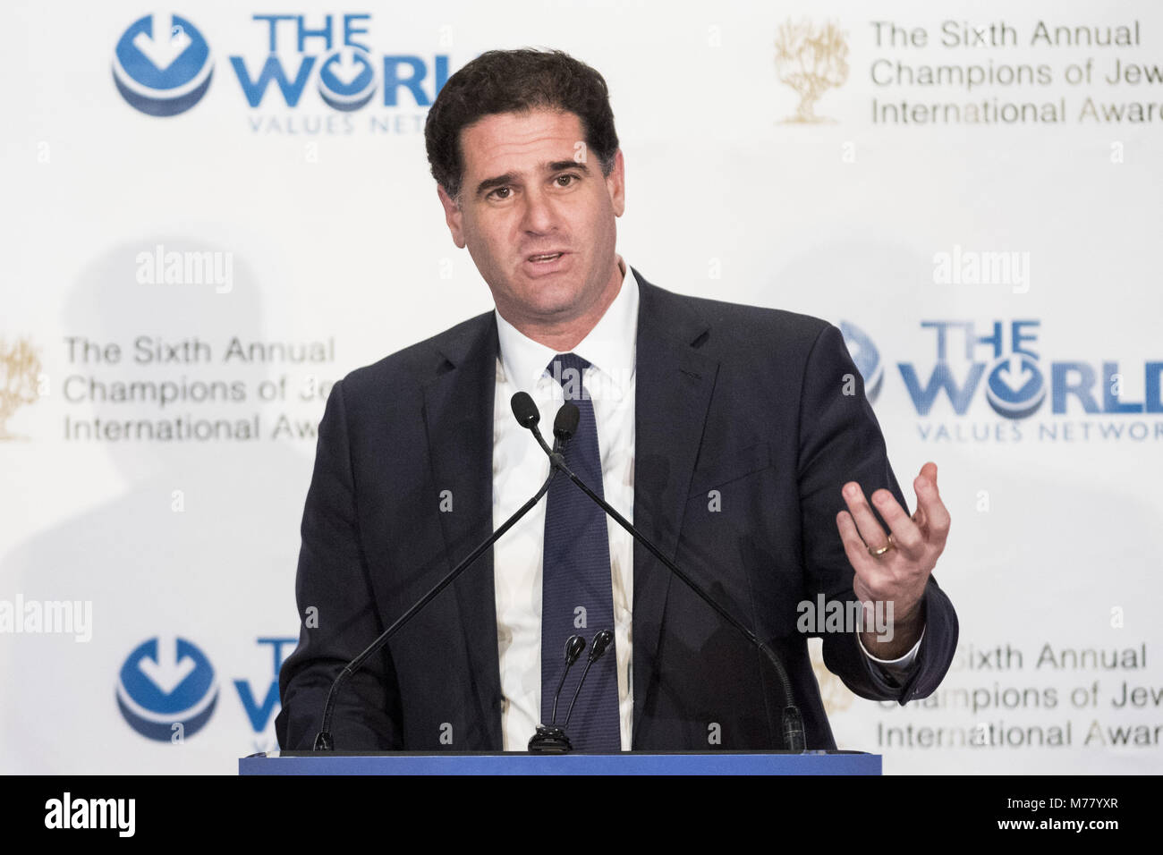 New York, NY, USA. 8th Mar, 2018. RON DERMER, Israeli Ambassador to the ...