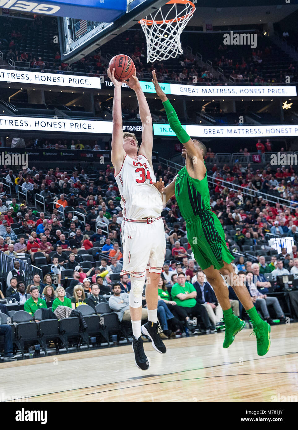 Mar 08 2018 Las Vegas, NV, U.S.A. Utah Utes forward Jayce Johnson (34 ...