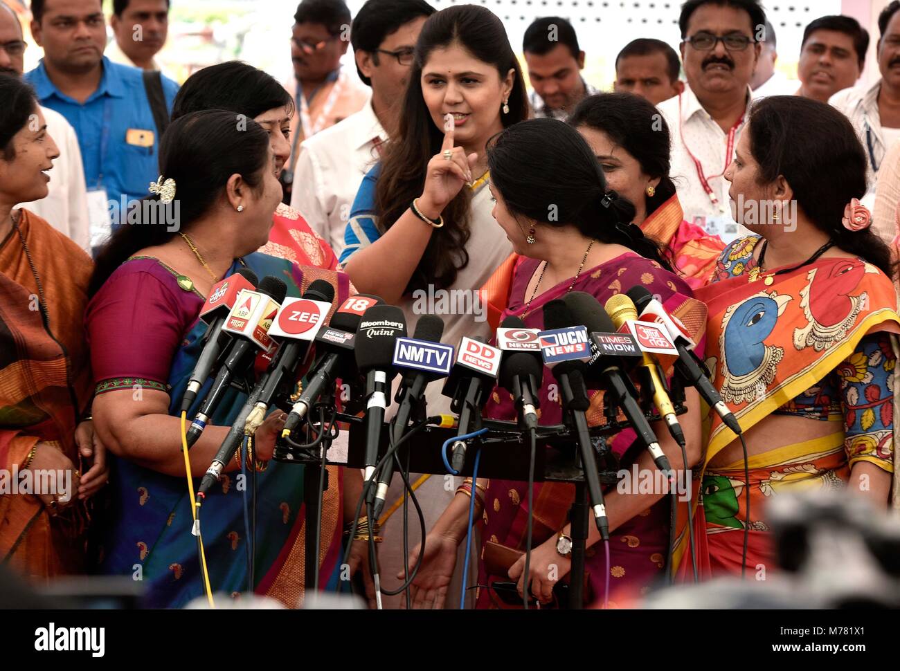 MUMBAI, INDIA - MARCH 8: Women MLA's of different political party ...