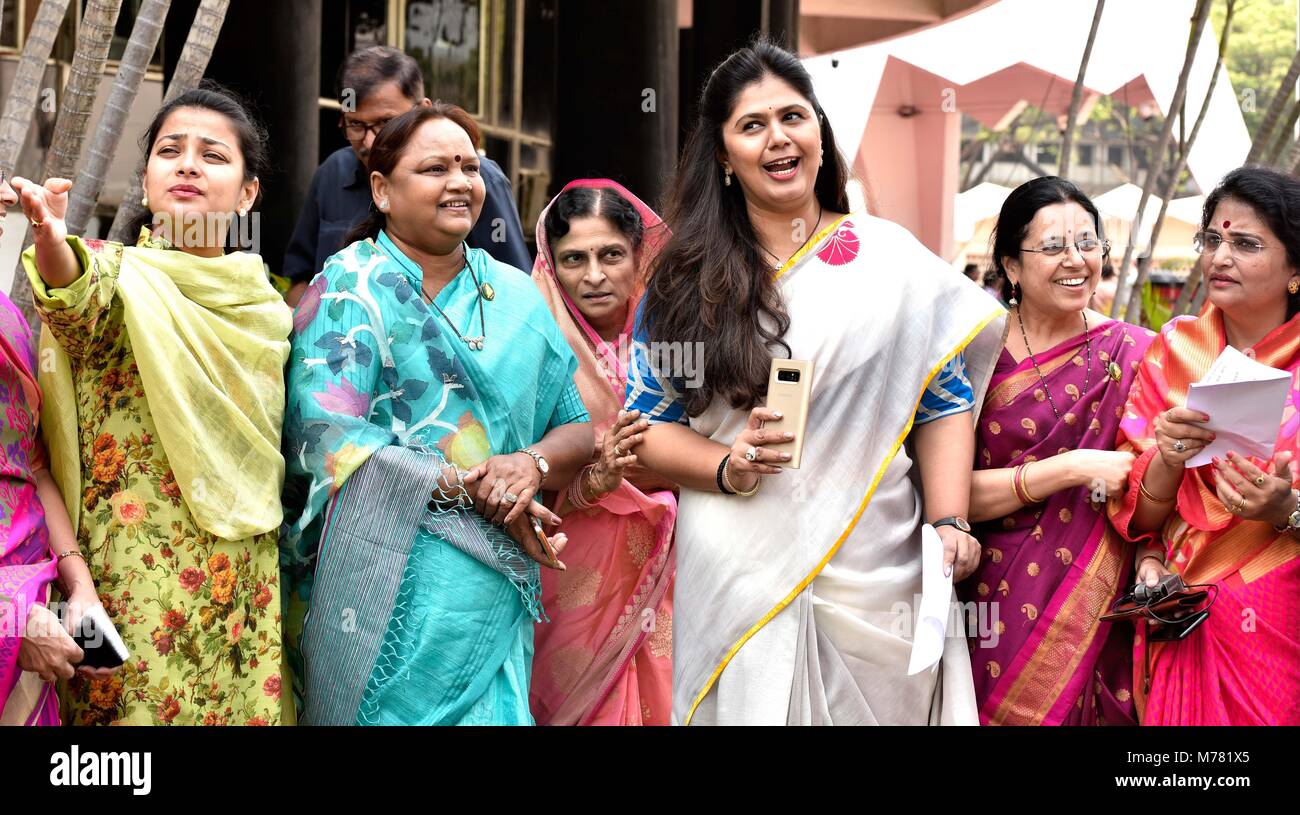 MUMBAI, INDIA - MARCH 8: Women MLA's of different political party ...