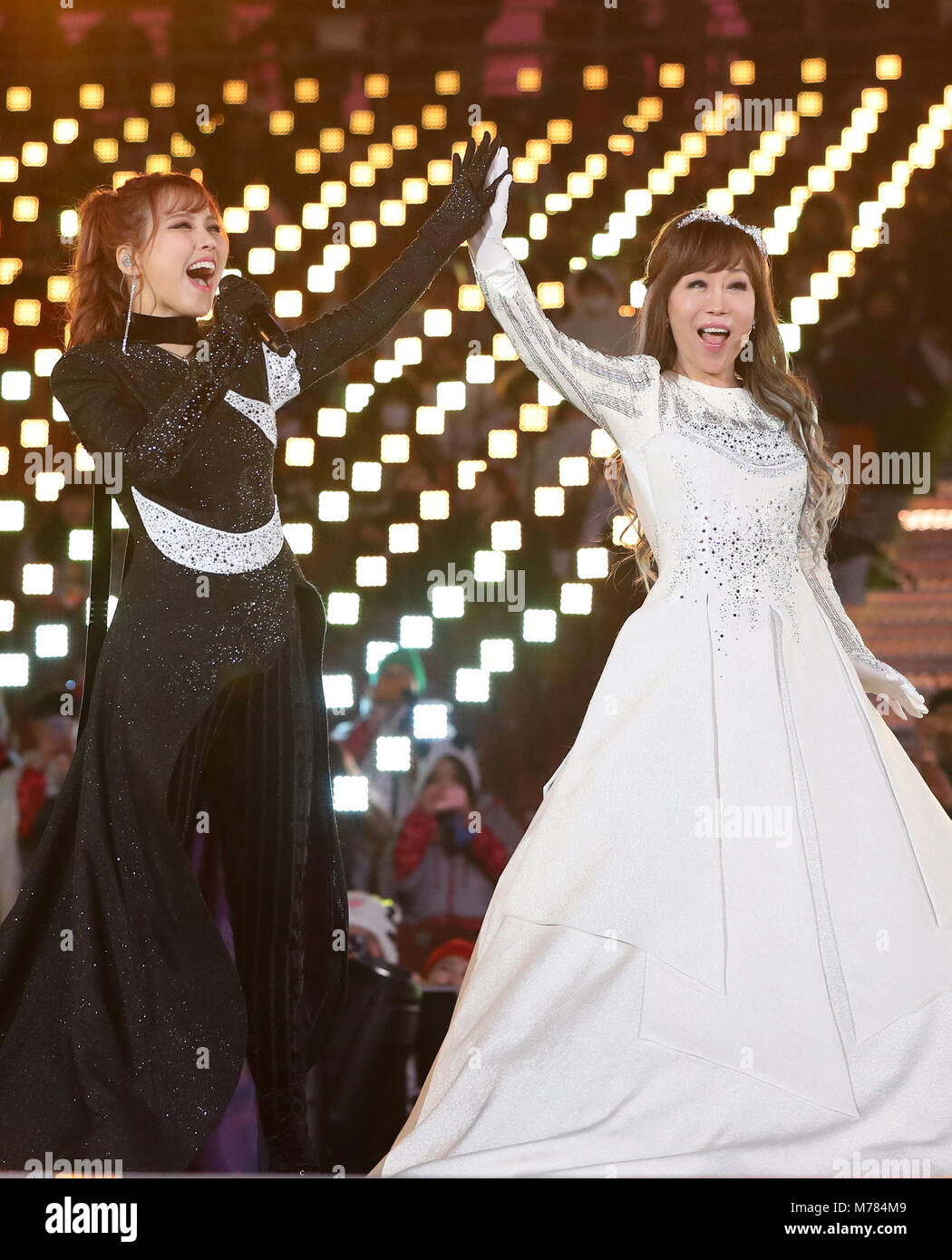 09th Mar, 2018. Singing performance South Korean soprano Sumi Jo (R ...