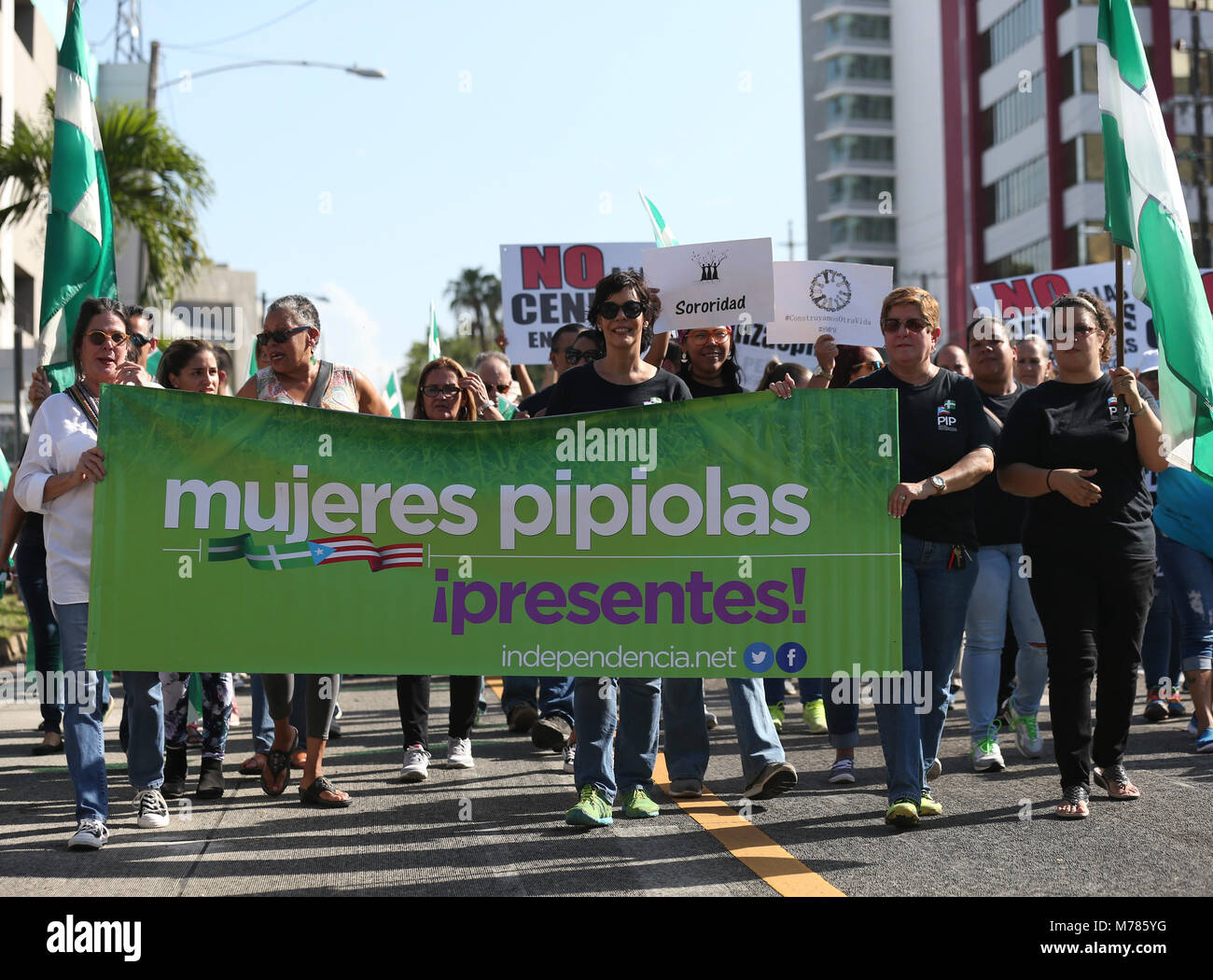 Hato Rey, Puerto Rico. , . Marcha con motivo de la conmemoraciÂ-n del DÂ'a Internacional de la ...