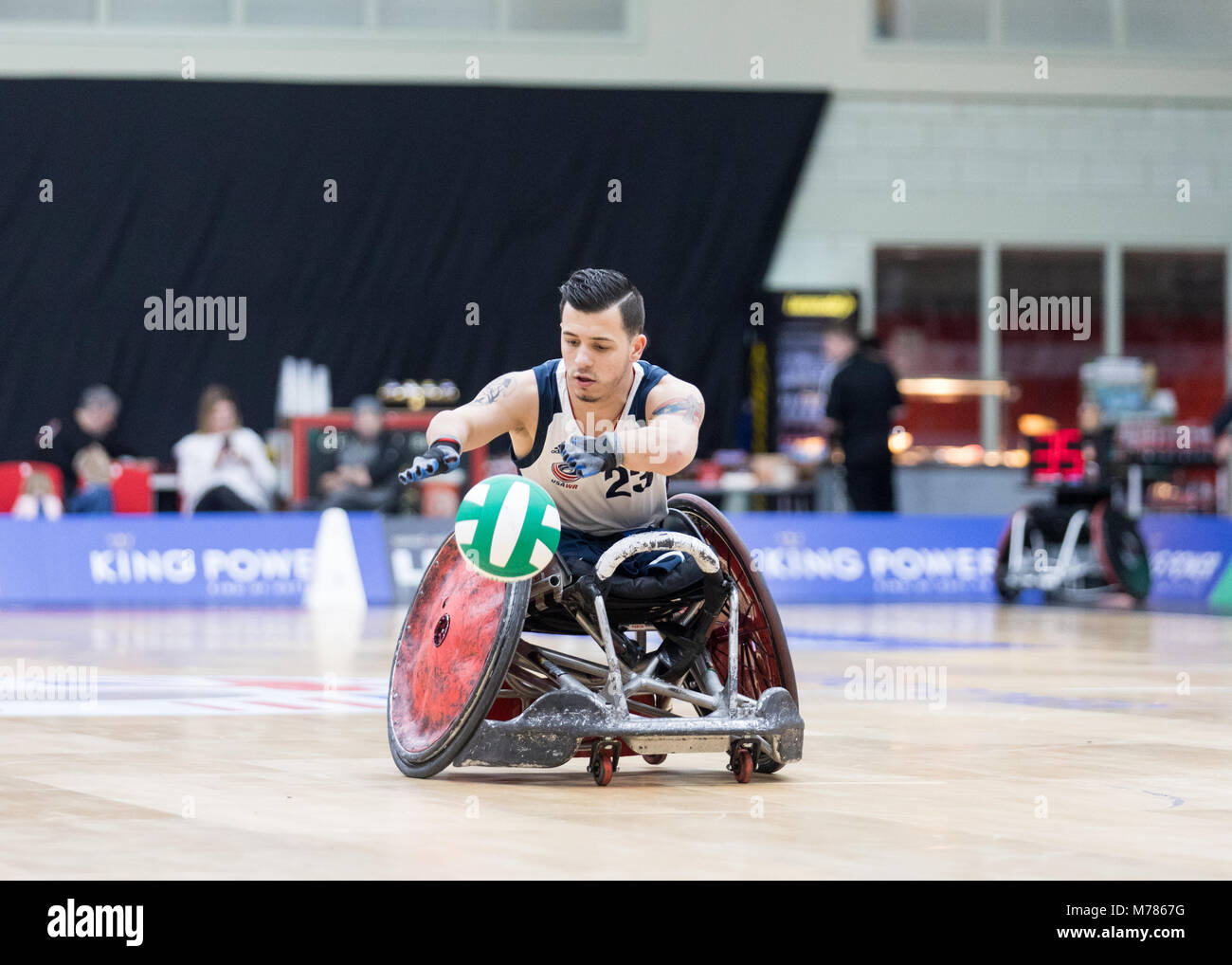 Leicester, UK. 9th March, 2018. King Power wheelchair rugby quad ...