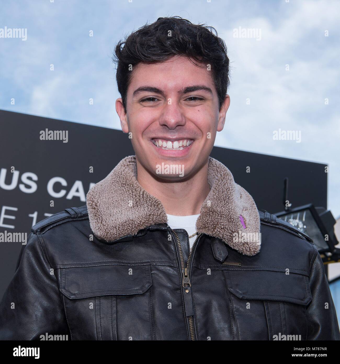 BARCELONA, CATALONIA, SPAIN 9 March. Alfred Garcia Eurovision singer ...