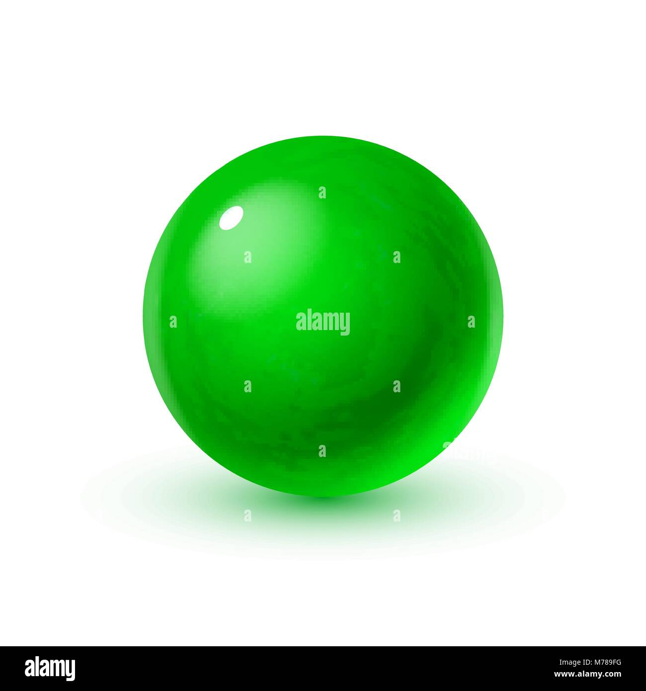 Realistic glass sphere with shadows, reflection of sky in mirror ...