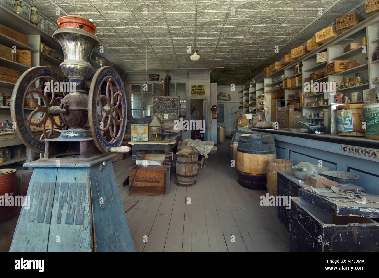 Inside the general store in ghost town Bodie, in Bodie State Historic ...
