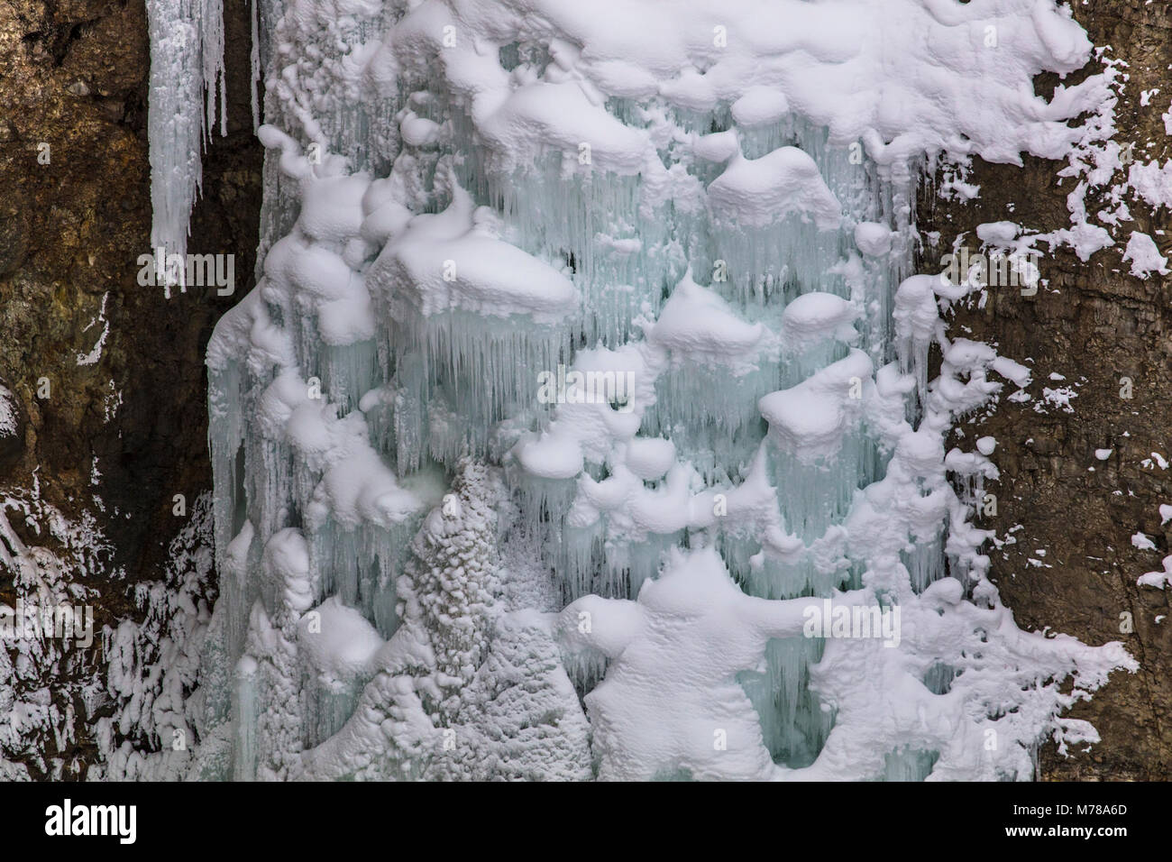 Frozen Tower Fall Stock Photo - Alamy