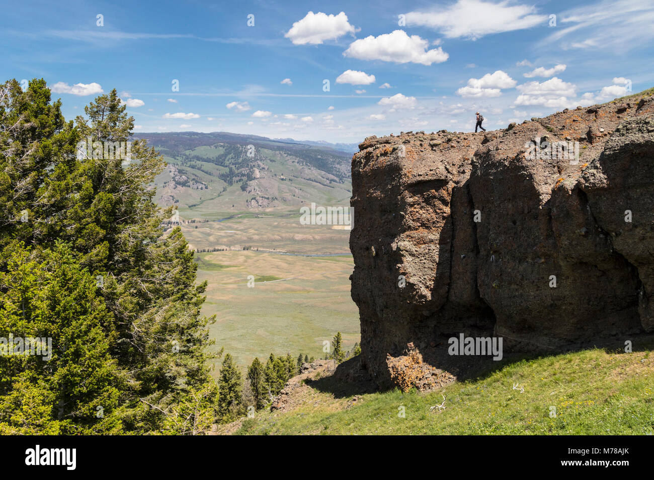 Hiker on Specimen Ridge (3 Stock Photo - Alamy