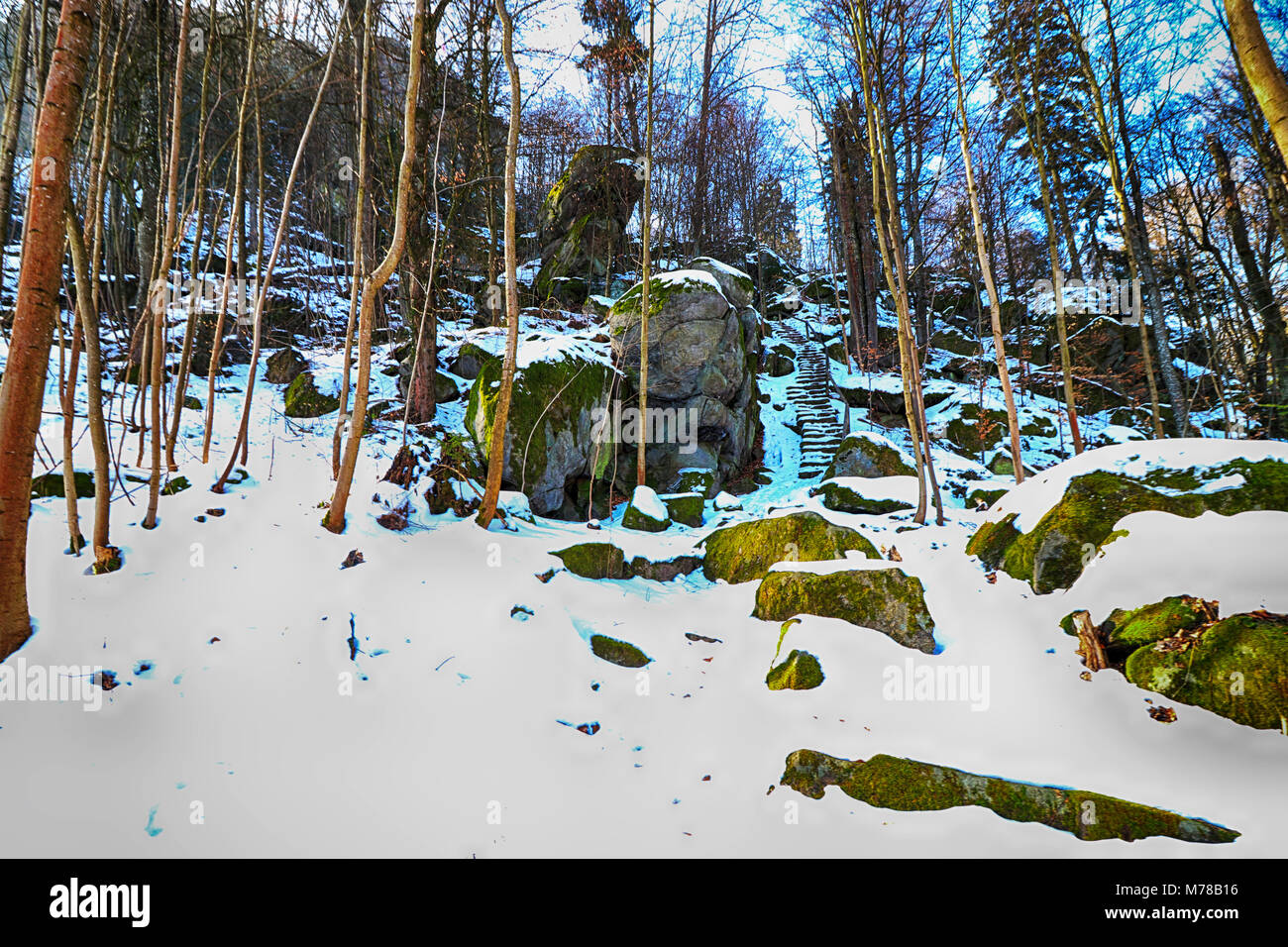 Falkenstein in the Upper Palatinate with the landmark of Falkenstein ...