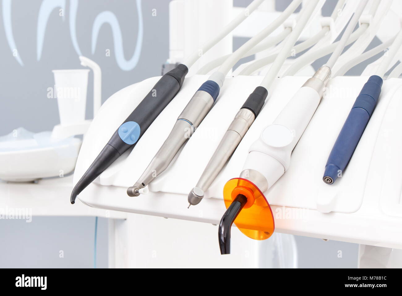 Dental instruments, tools and accessories for using by dentists, modern ...