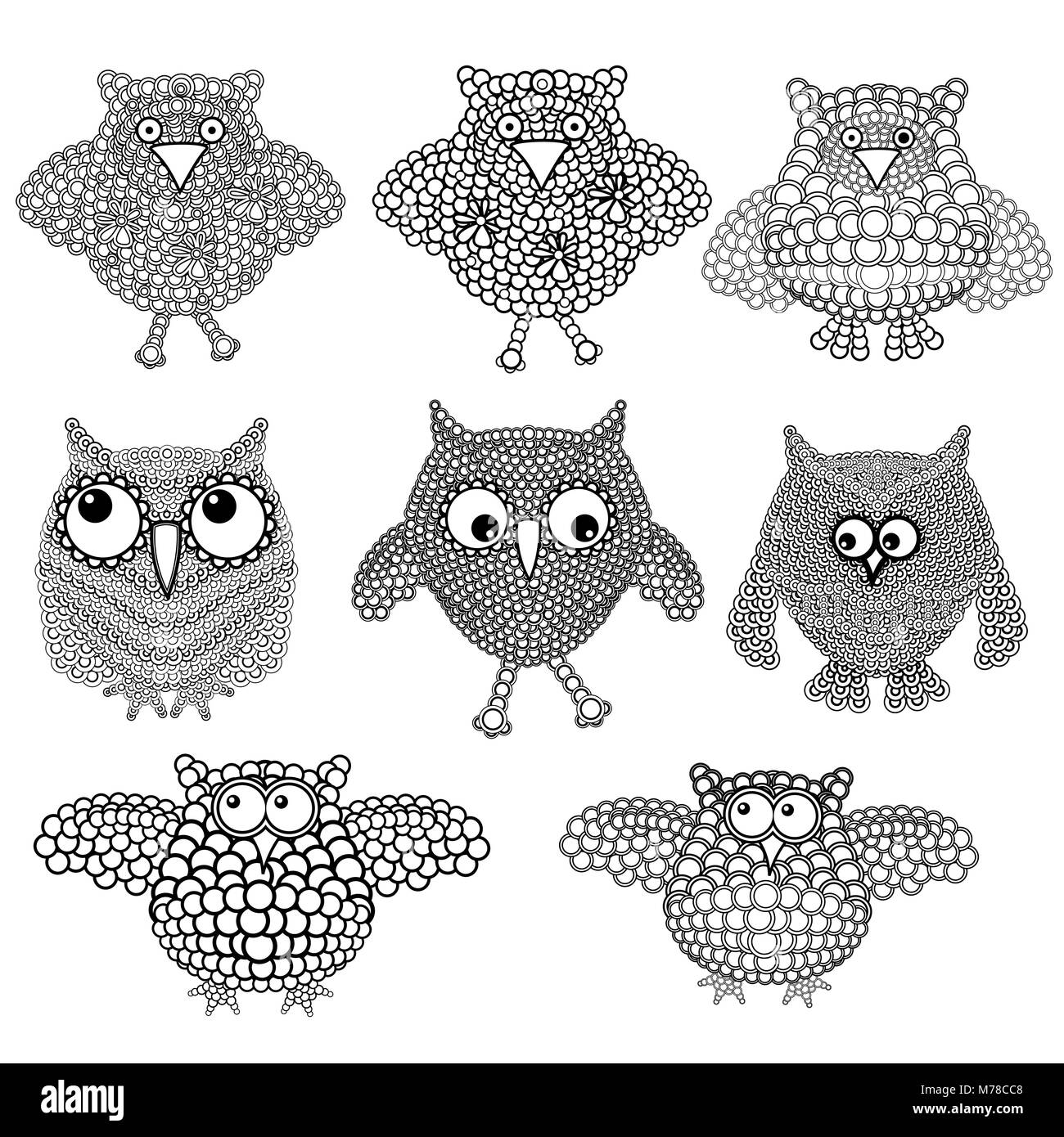 Eight doodle style set Stock Vector Images - Alamy