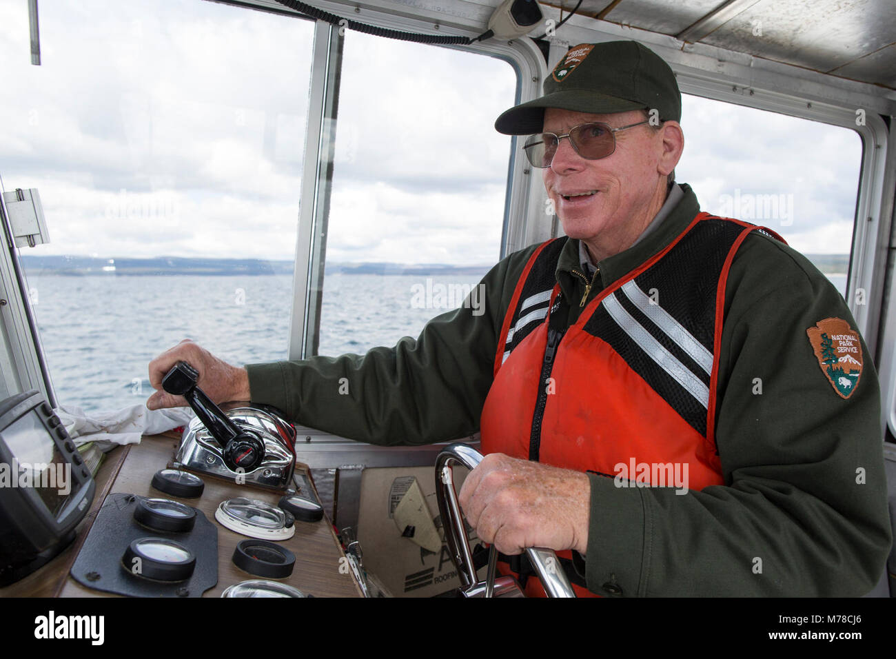 Ranger Sefton on Yellowstone Lake Stock Photo - Alamy