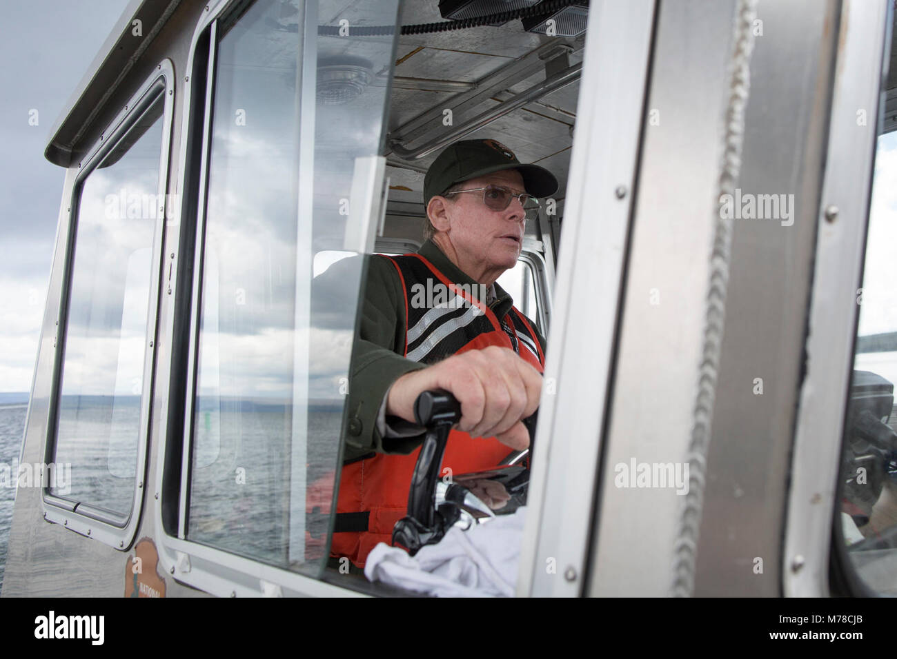 Ranger Sefton on Yellowstone Lake Stock Photo - Alamy